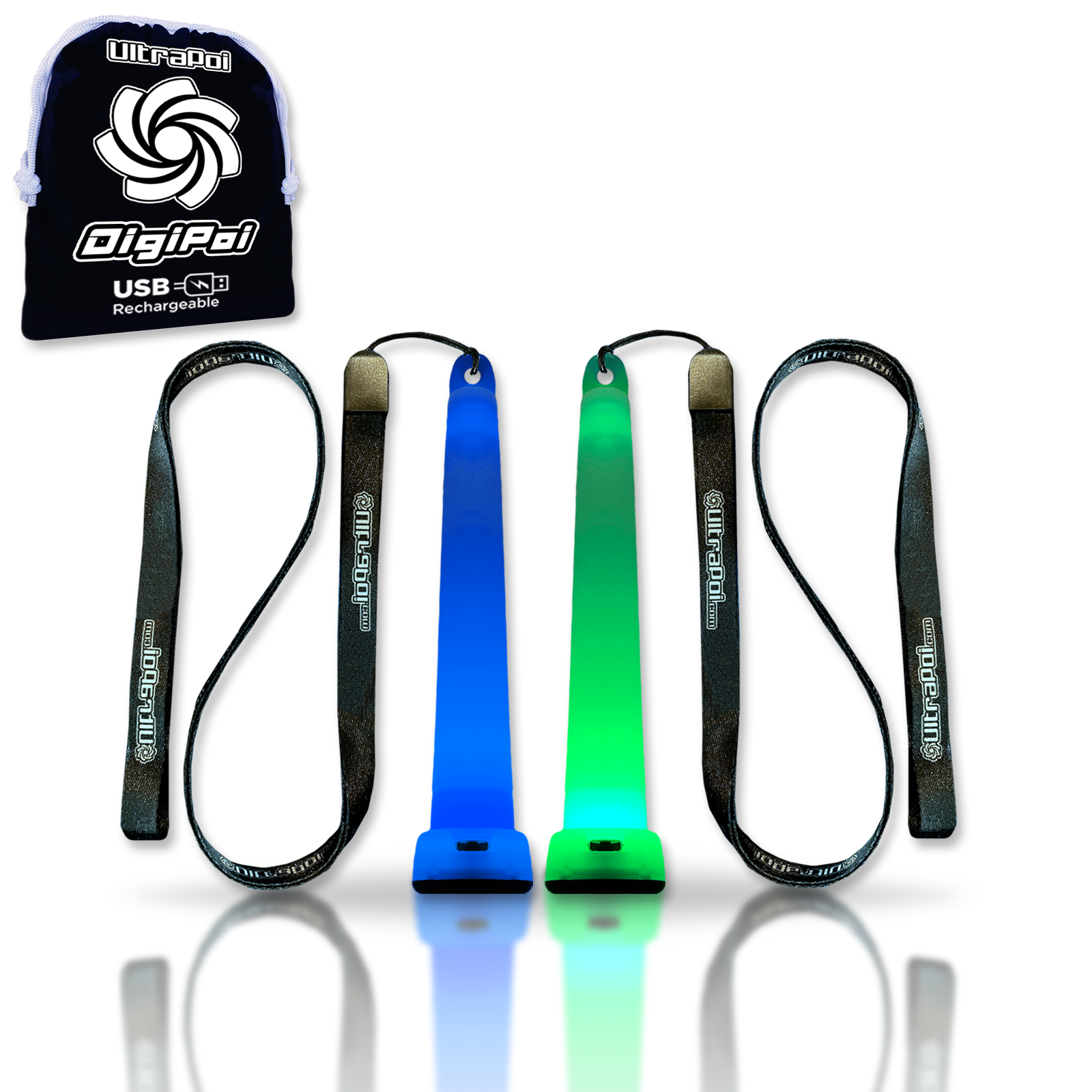 Digi Poi Rechargeable LED Glow Stick Kit – Fire Mecca
